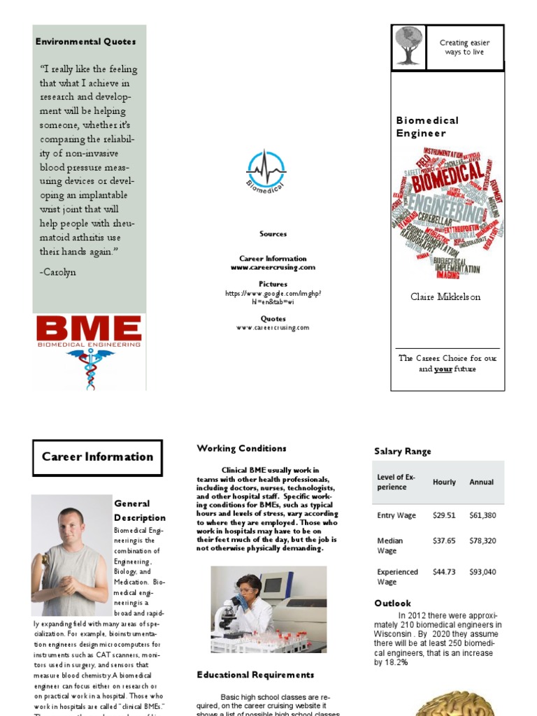 Biomedical Engineering Career Overview | PDF | Science & Mathematics ...