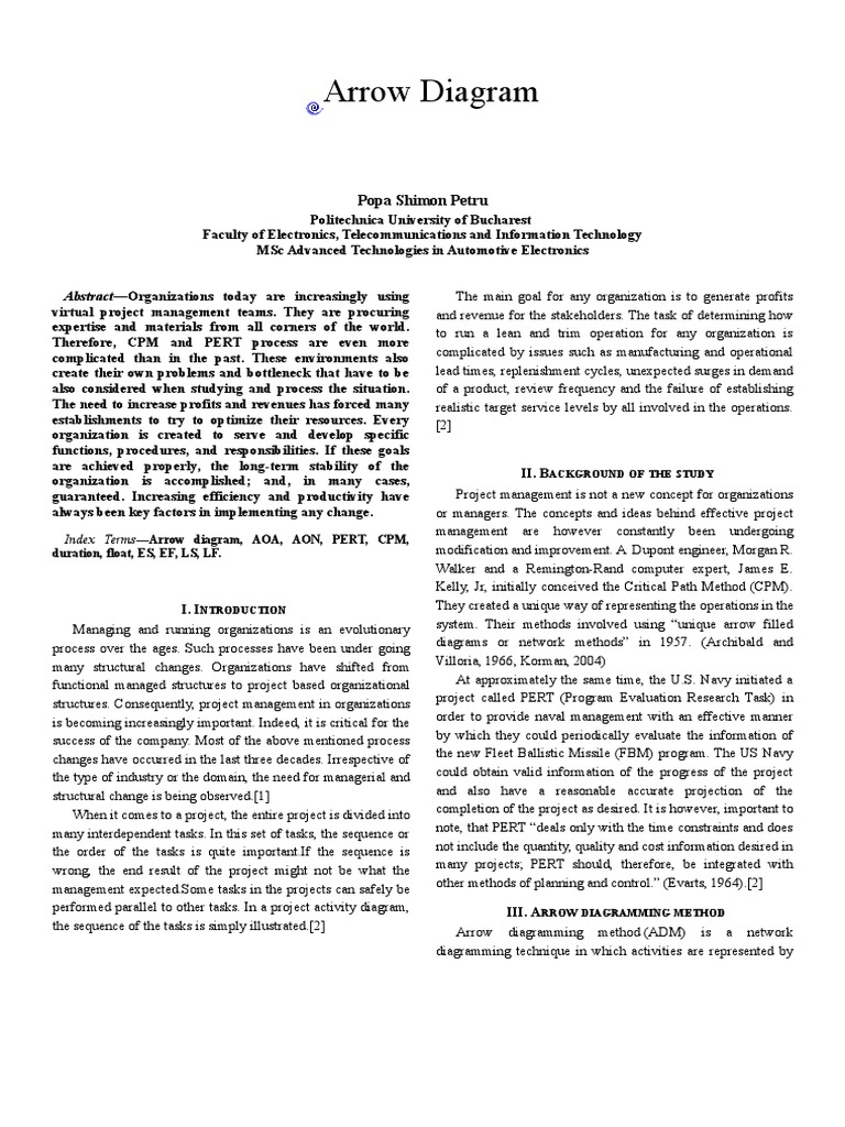 FOC Arrow Diagram | PDF | Projects | Project Management