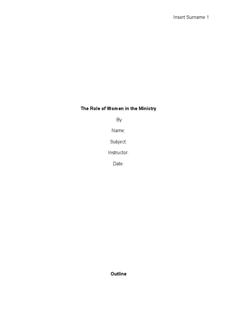 The Role of Women in The Ministry | PDF | Resurrection Of Jesus | Jesus