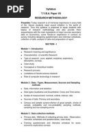 Research Methodology - Syllabus | PDF | Statistics | Scientific Method
