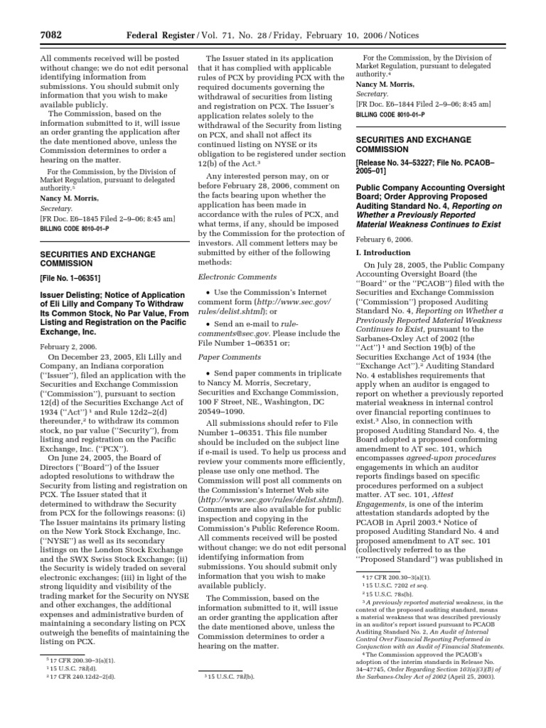 Federal Register / Vol. 71, No. 28 / Friday, February 10, 2006 ...
