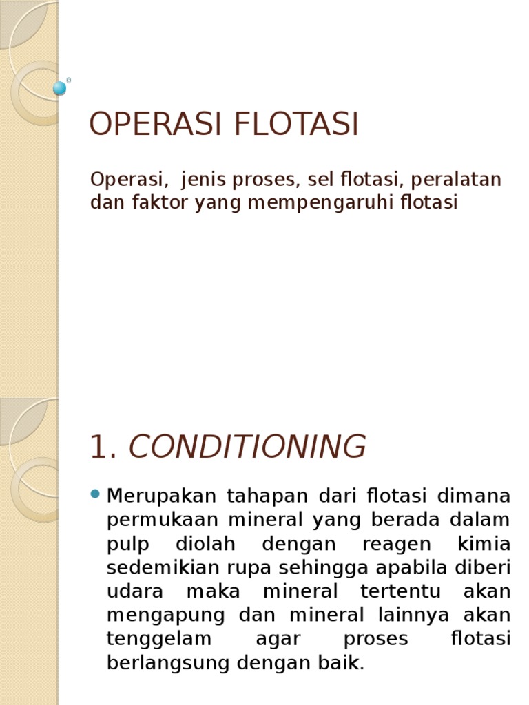 Operasi Flotasi | PDF