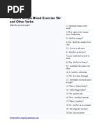 Present Simple Mixed Exercise Be and Other Verbs | PDF