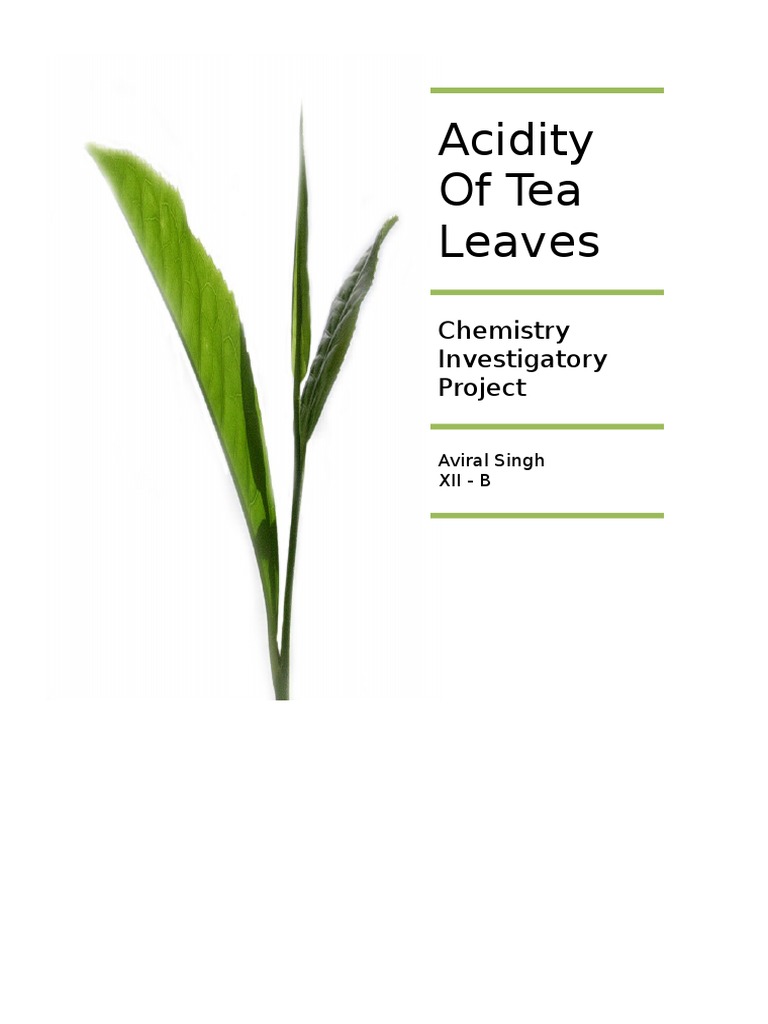 Acidity of Tea Leaves | Phenolic Content In Wine | Tea