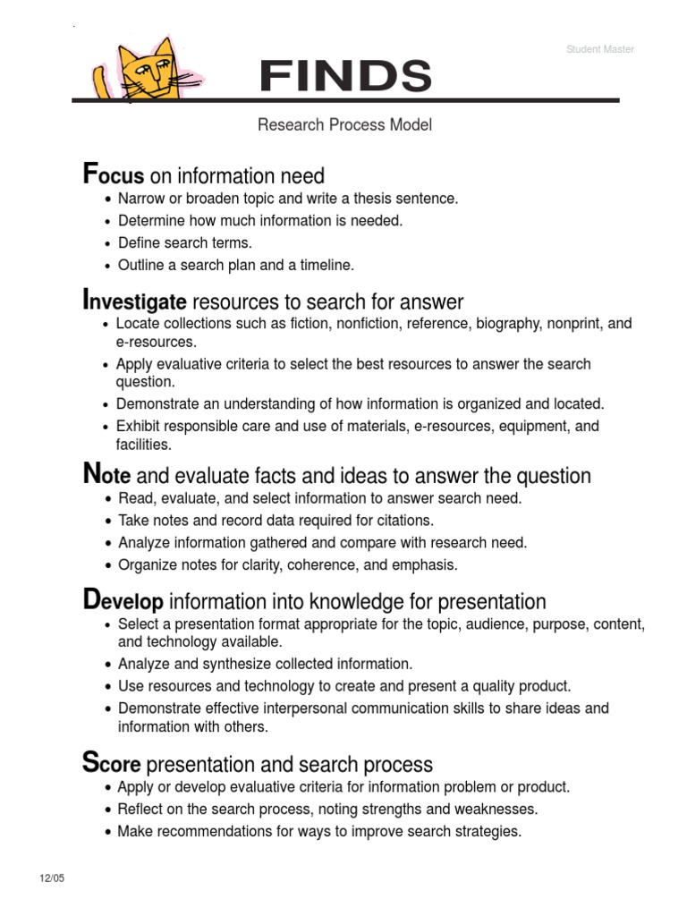 Student Research Process Guide | PDF