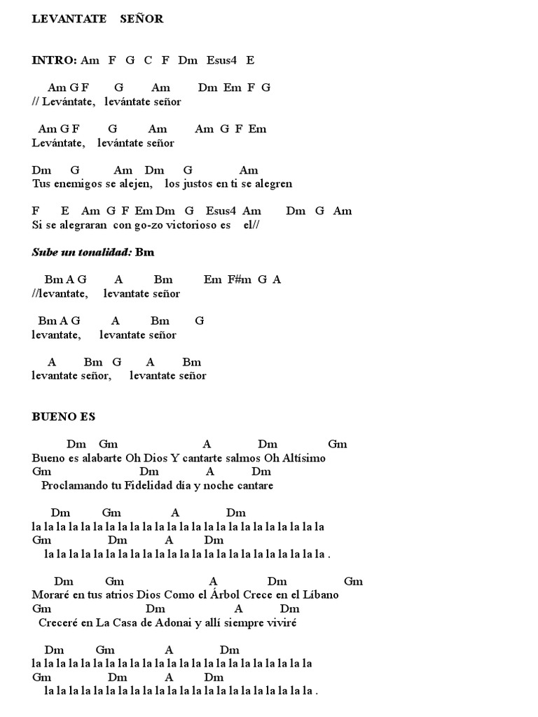 Levantate Señor-Bueno Es-Bendecid Al Señor-Canta Canta-En El ...