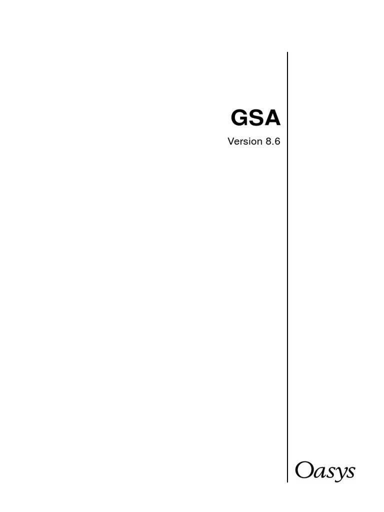 Oasys GSA 8.6 Manual | PDF | Technology & Engineering