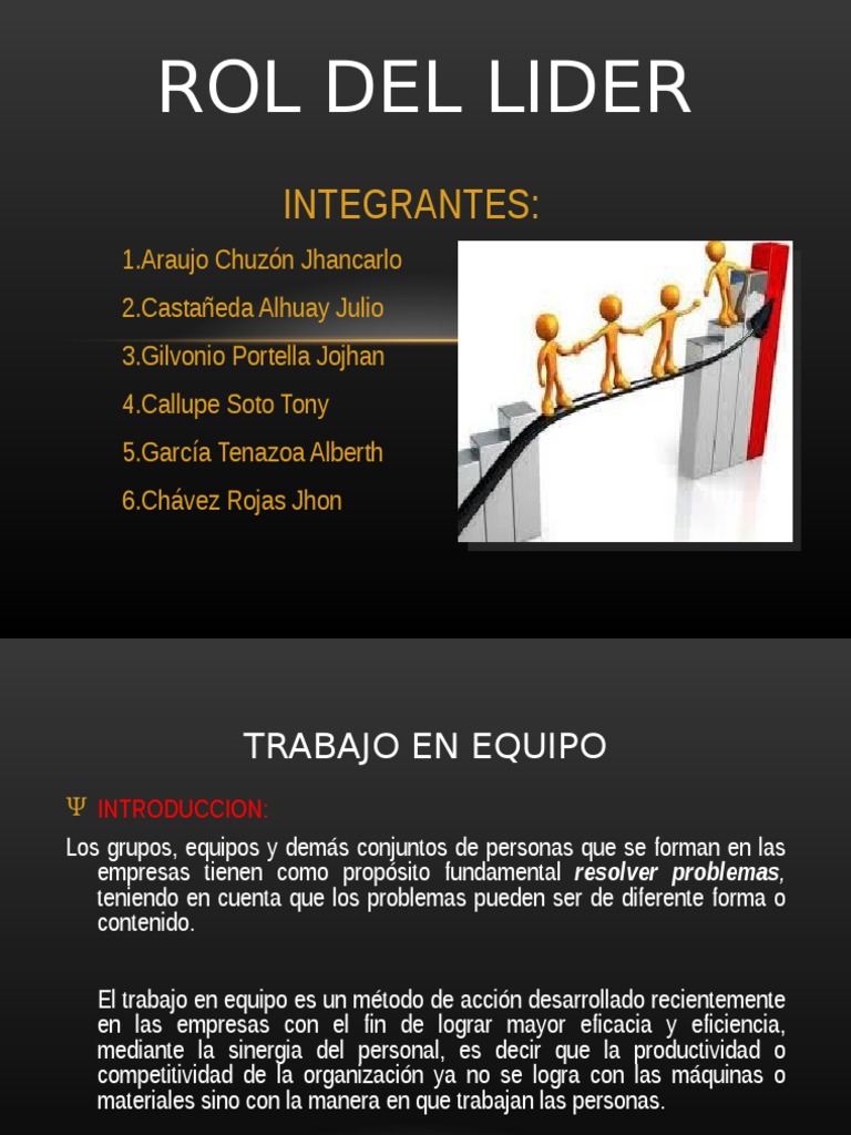 ROL DEL LIDER | Liderazgo | Liderazgo y tutoría