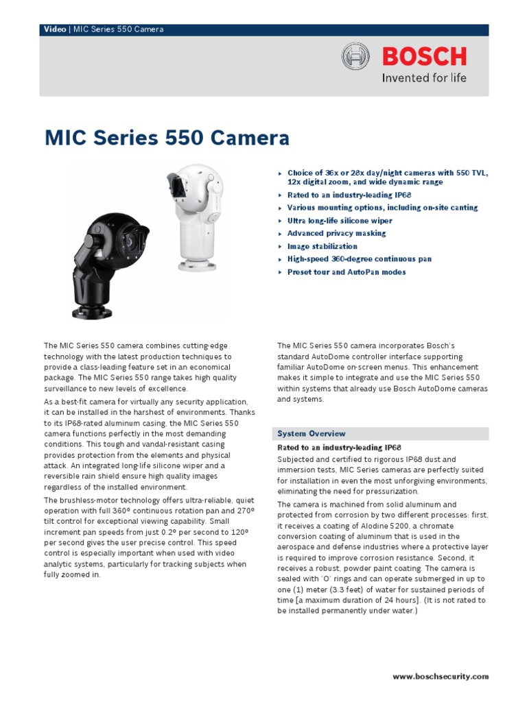 Mic 550 Ir | PDF | Image Stabilization | Camera