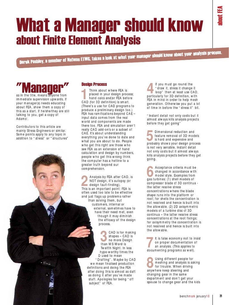 Manager FEA | PDF | Finite Element Method | 3 D Modeling
