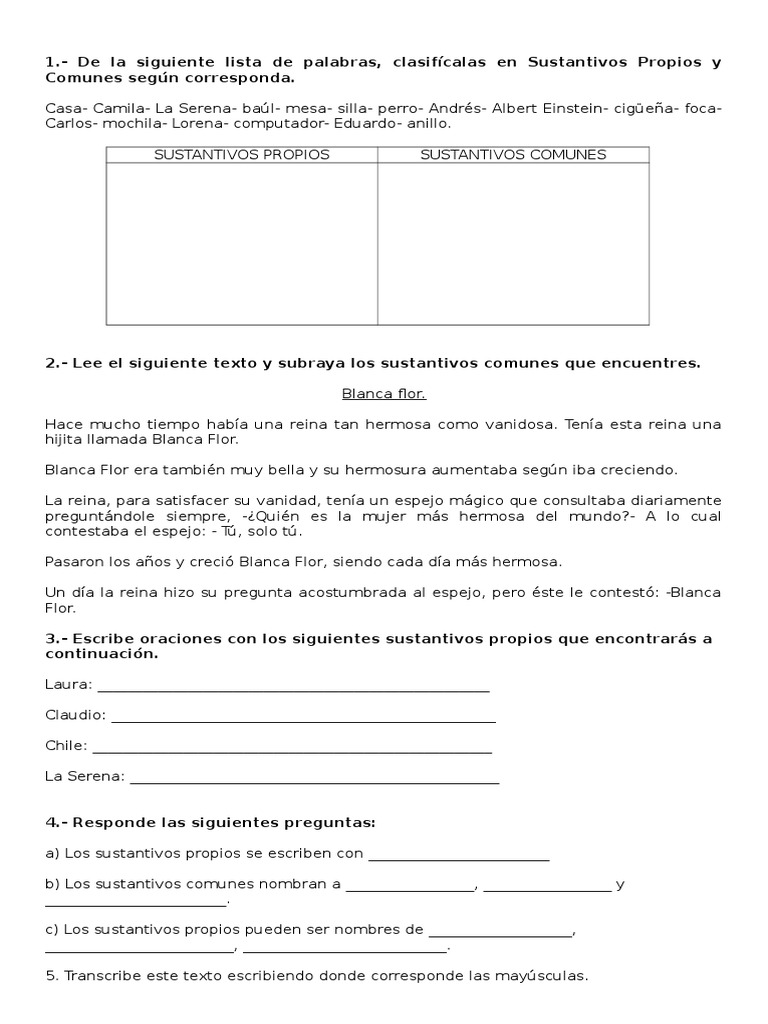 Guia de Sust Propios y Comunes | PDF