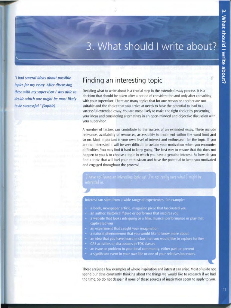 IB Extended Essay - What Should I Write About | PDF | Essays | Che Guevara