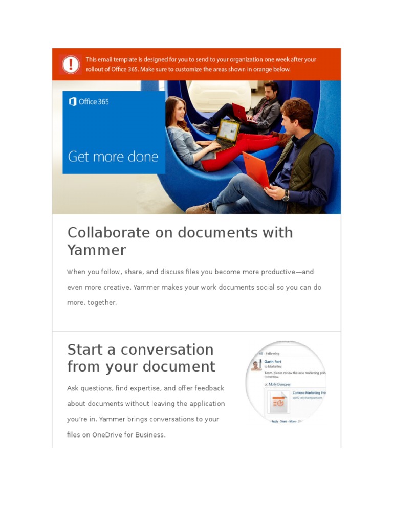Collaborate On Documents With Yammer | PDF | Social Science