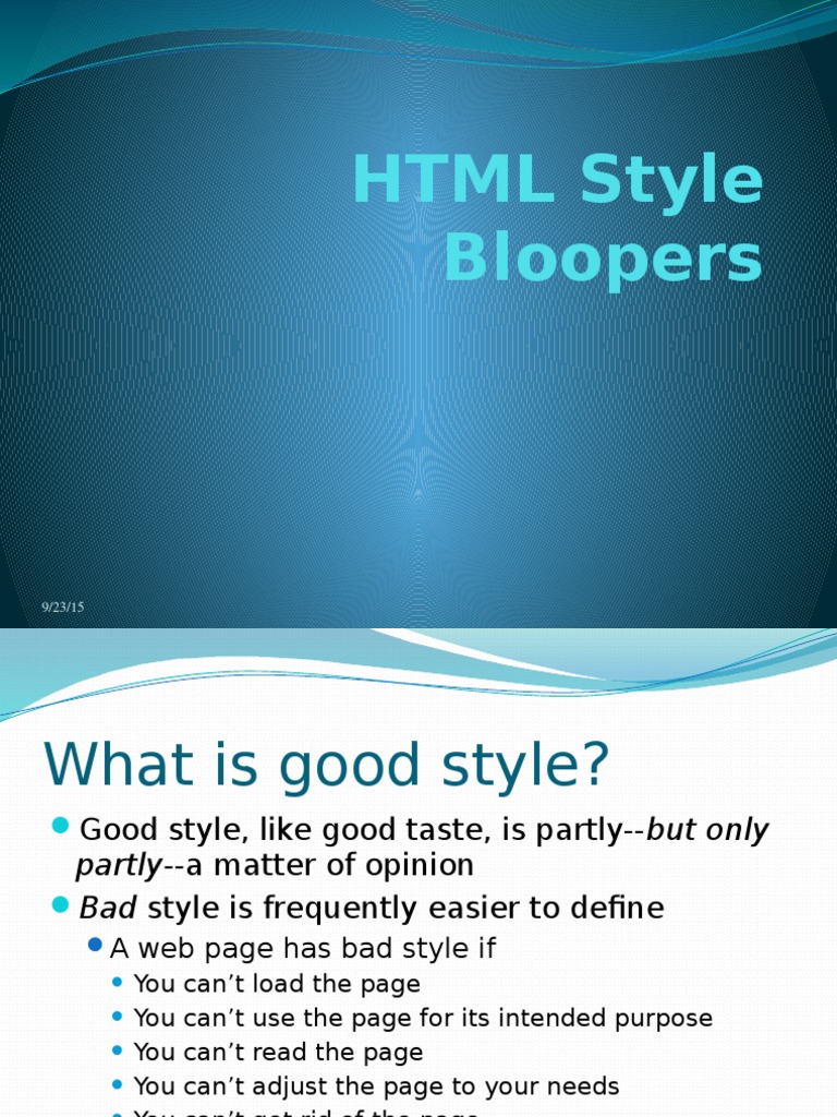 03 Bad HTML Style | PDF | Java Script | Hyperlink 03 Bad HTML Style | PDF | Java Script | Hyperlink