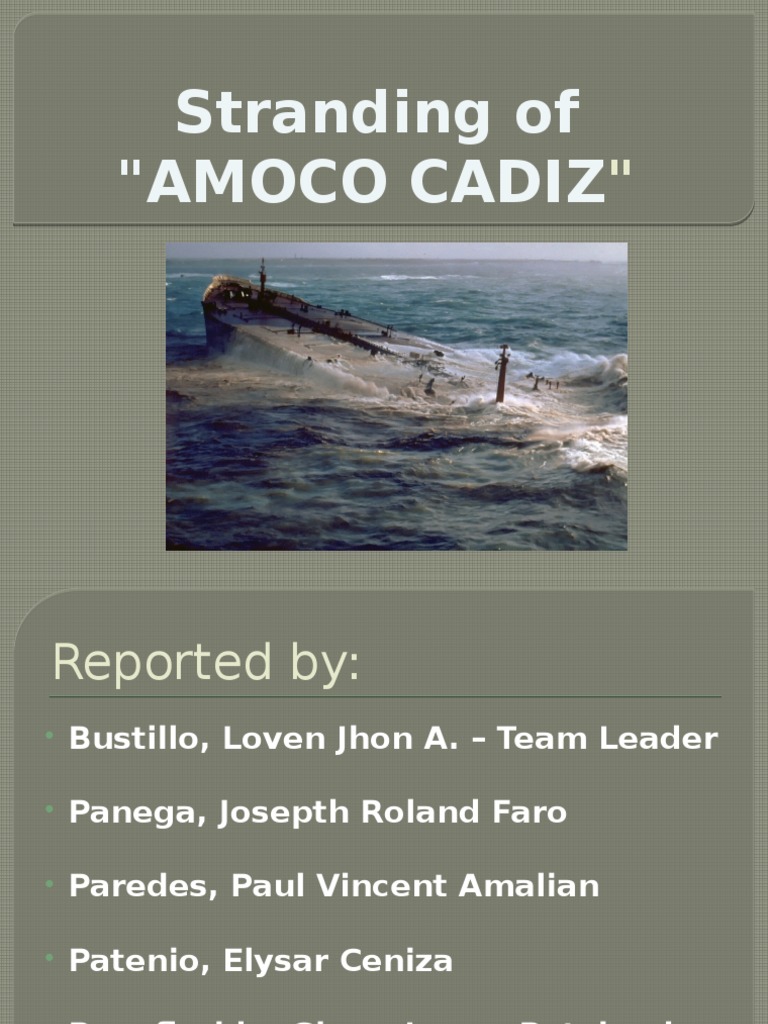 Oil Spill Disaster: Amoco Cadiz | PDF | Oil Tanker | Oil Spill
