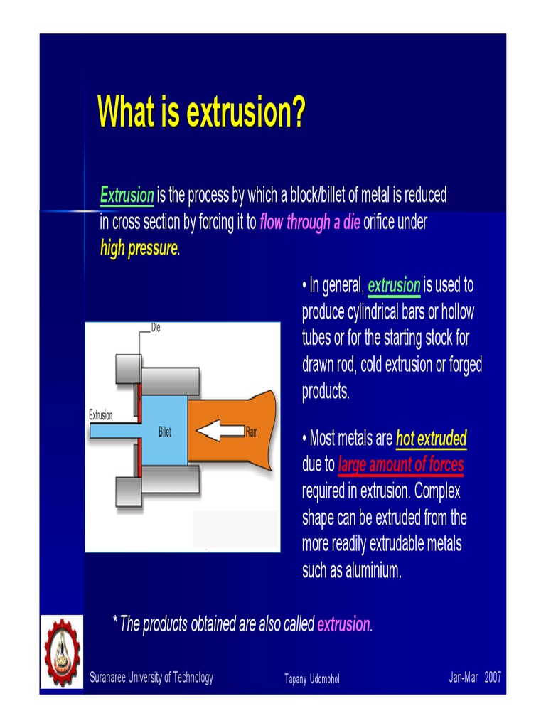 Extrusion and Its Application | PDF | Extrusion | Materials Science