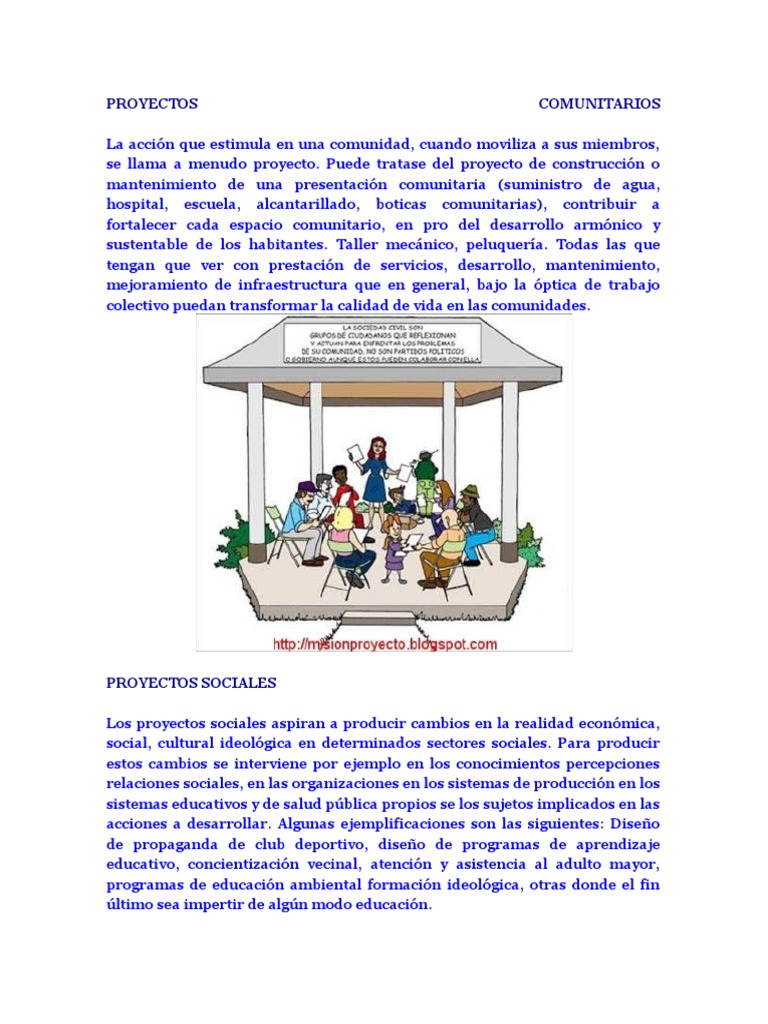 Proyectos Comunitarios | PDF | Comunidad | Liderazgo
