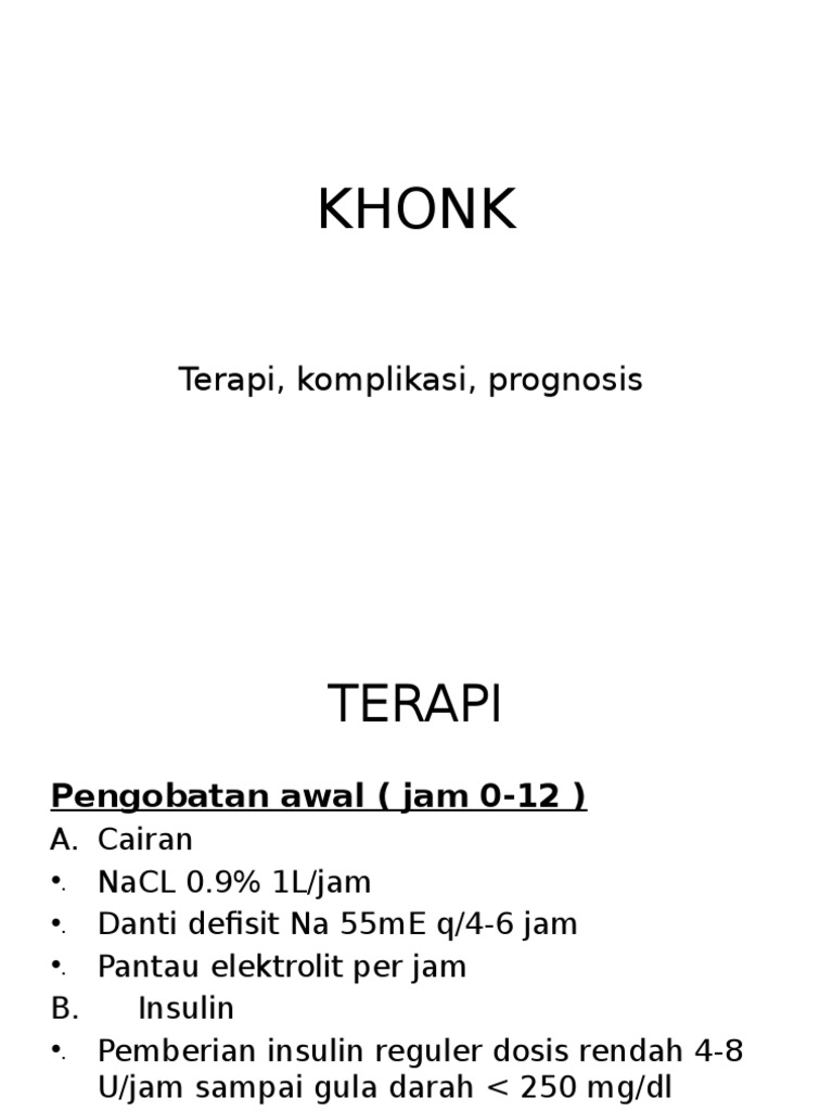 KHONK (Terapi, Komplikasi, Prognosis) | PDF