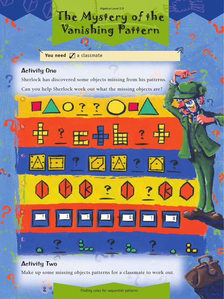 The Mystery of The Vanishing Pattern: Activity One | PDF | Teaching ...