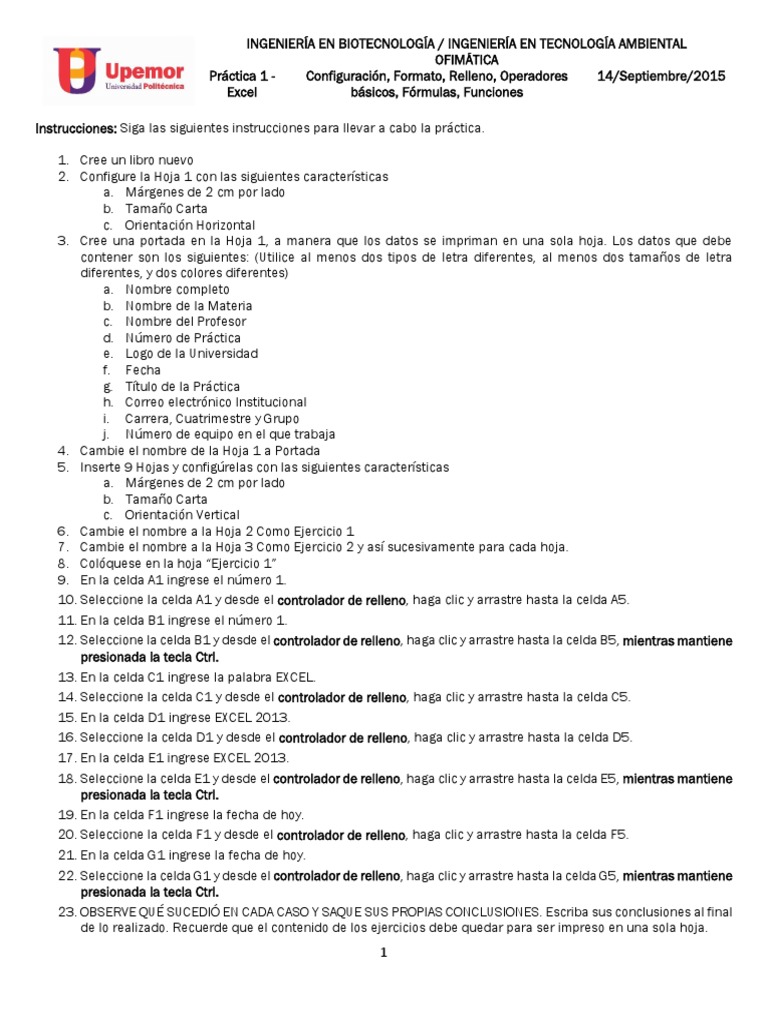 Practica1 EXCEL | PDF | Fórmula | Point and Click