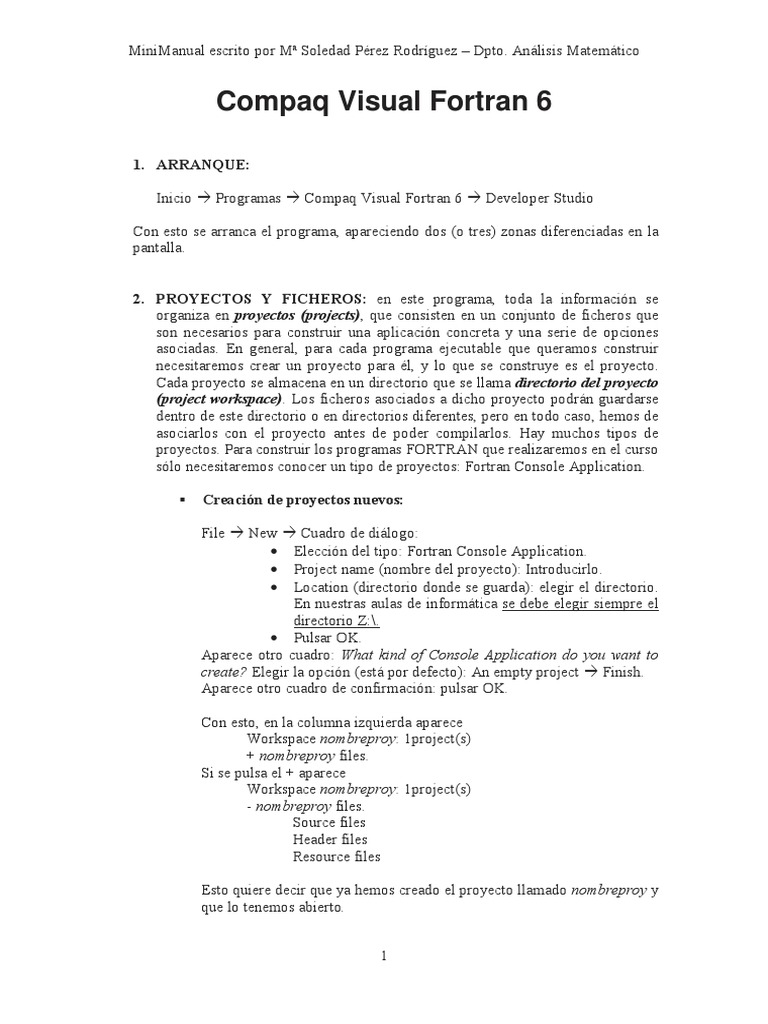 Compaq Visual Fortran 6 | PDF | Compilador | Archivo de computadora