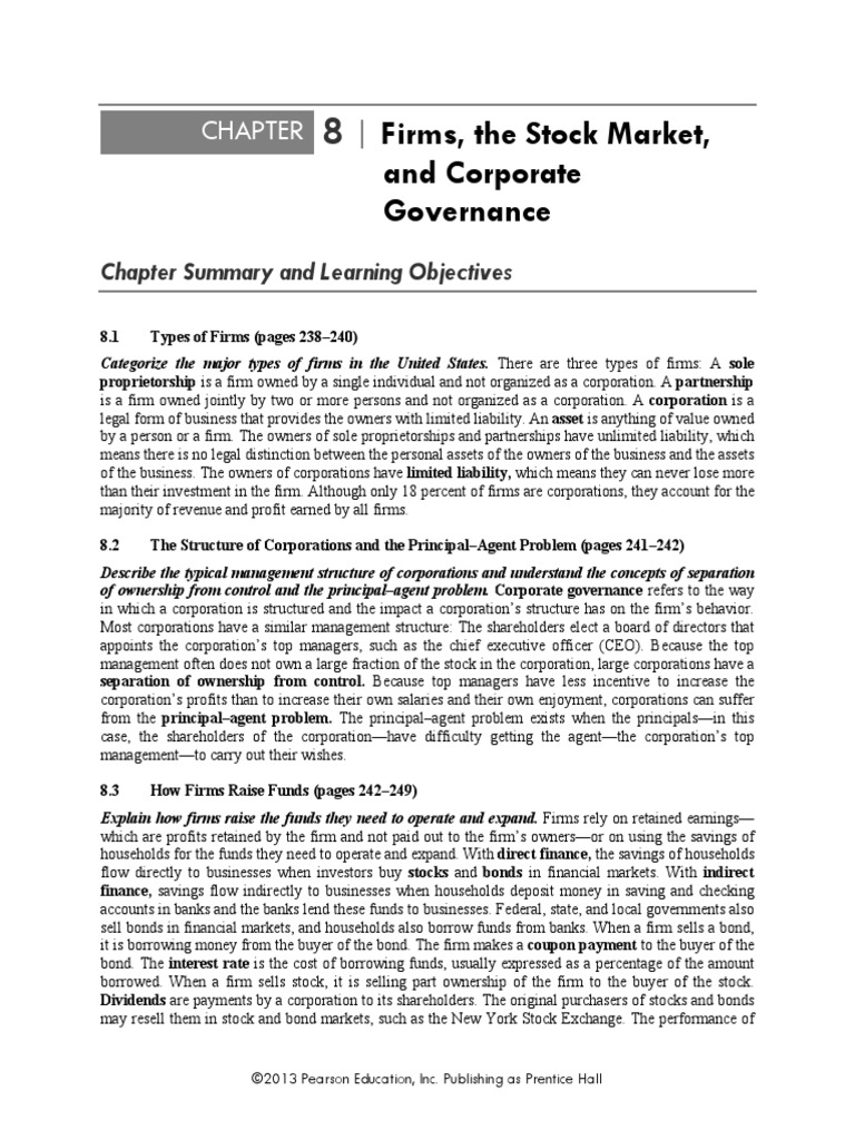 Economics Chapter 8 Study Guide | PDF | Bonds (Finance) | Stocks
