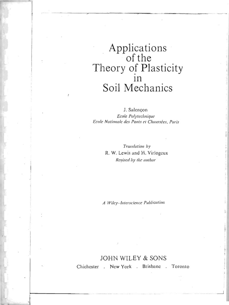 Applications of The Theory of Plasticity To | PDF | Plasticity (Physics ...