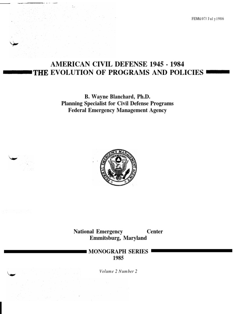Civil Defense History (1945) | PDF