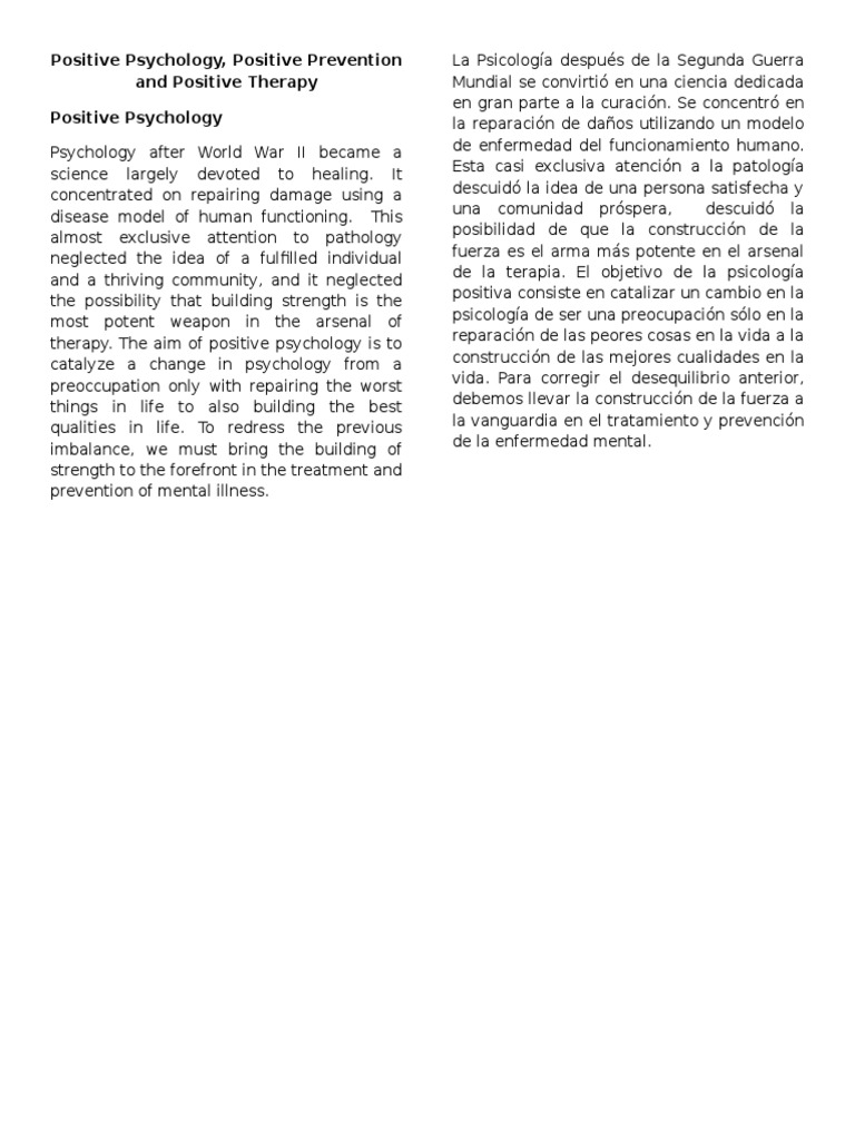 Positive Psychology | PDF