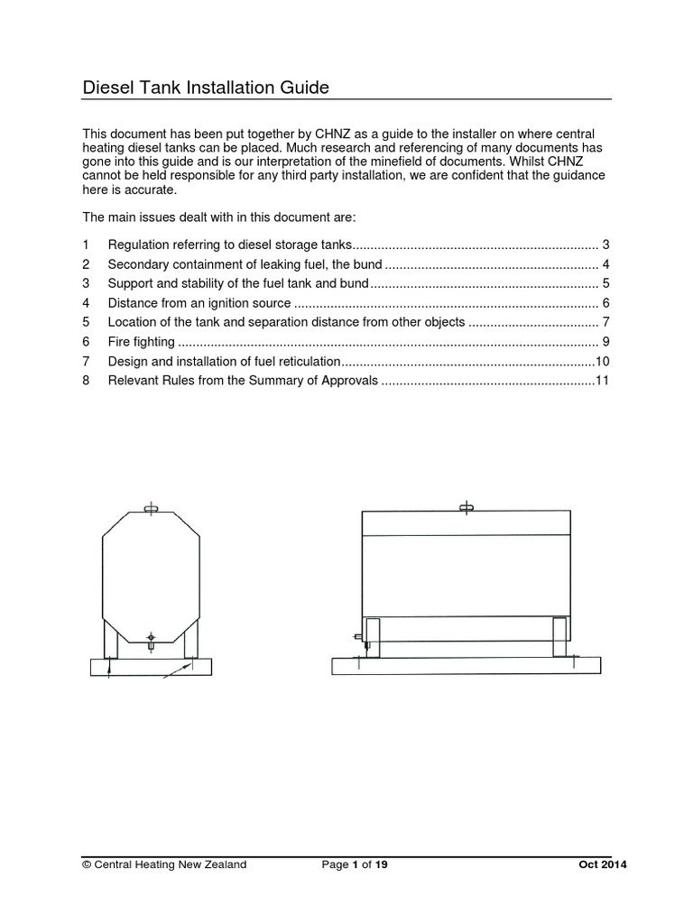 Diesel Tank Installation Guide | PDF | Flammability | Combustion