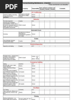 Building Maintenance Checklist PDF Format Template Download | PDF ...