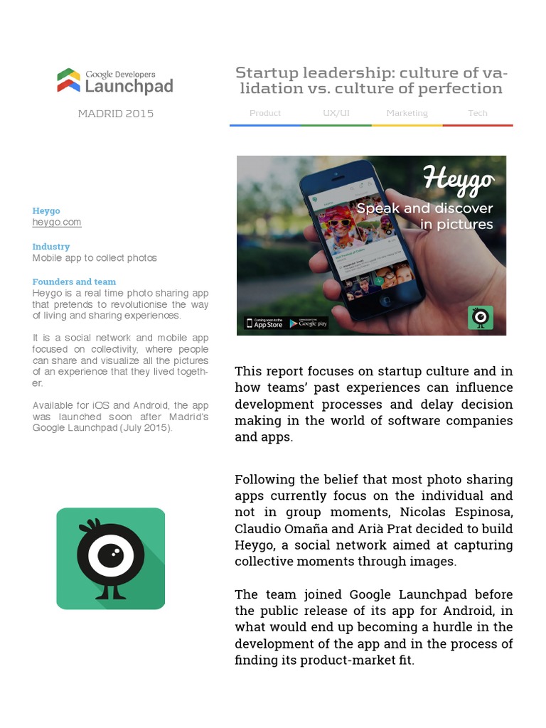 Heygo Google Launchpad | PDF | Mobile App | Android (Operating System)