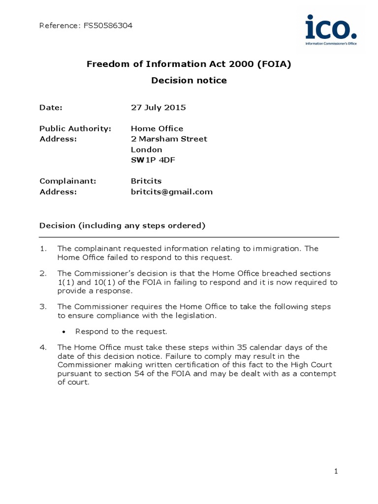 FOI Request On McCarthy | PDF | Government | Public Law