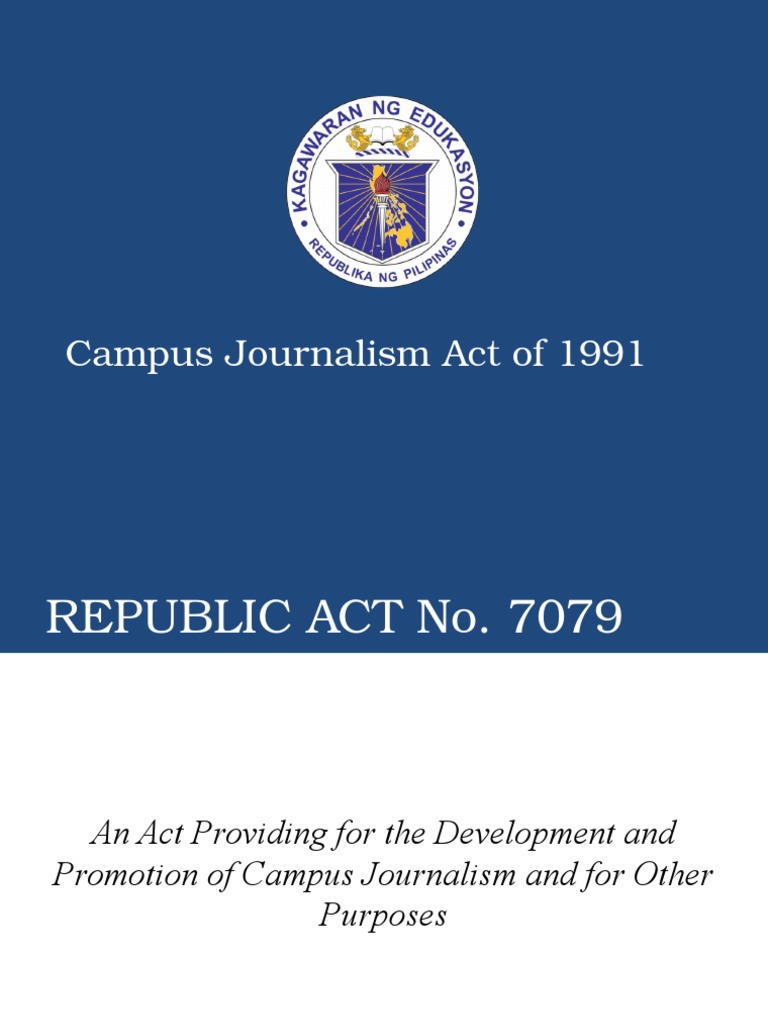 Campus Journalism Act of 1991 | PDF | Journalism | Students
