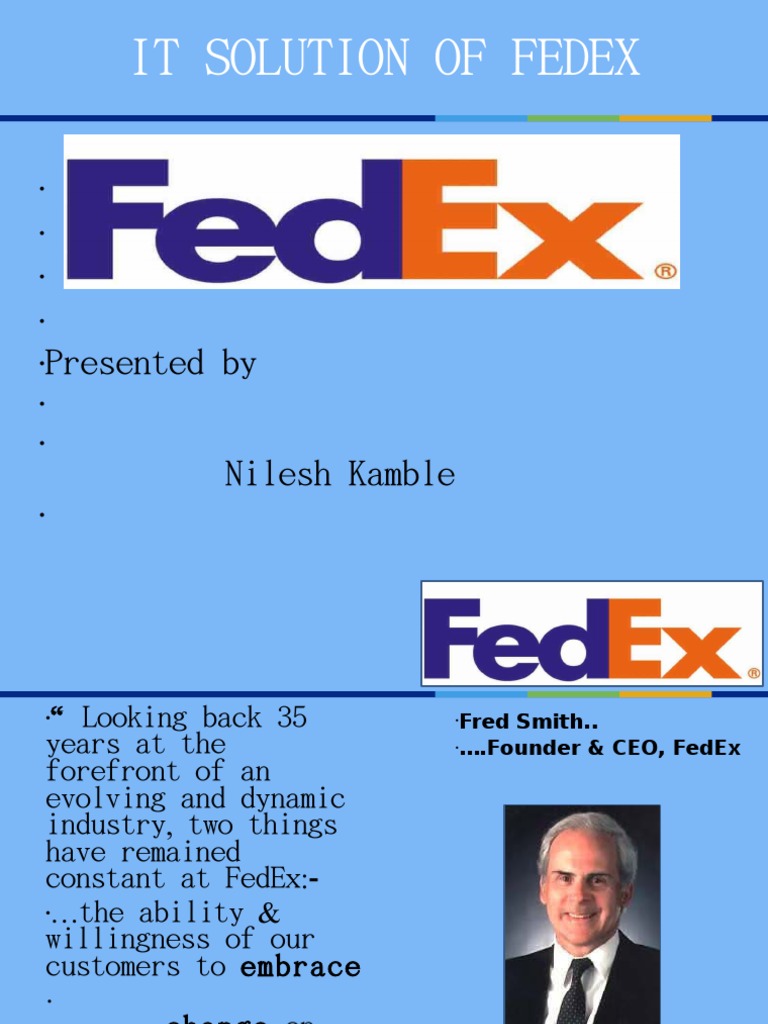 FedEx IT Solutions and Innovations | PDF | Fed Ex | Supply Chain