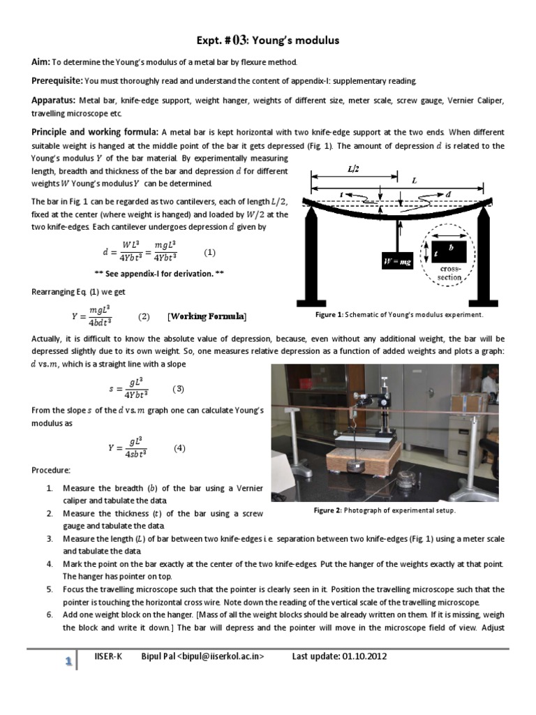 Expt 3 | PDF | Elasticity (Physics) | Bending