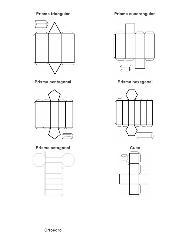 Tipos de prismas y sus bases | PDF