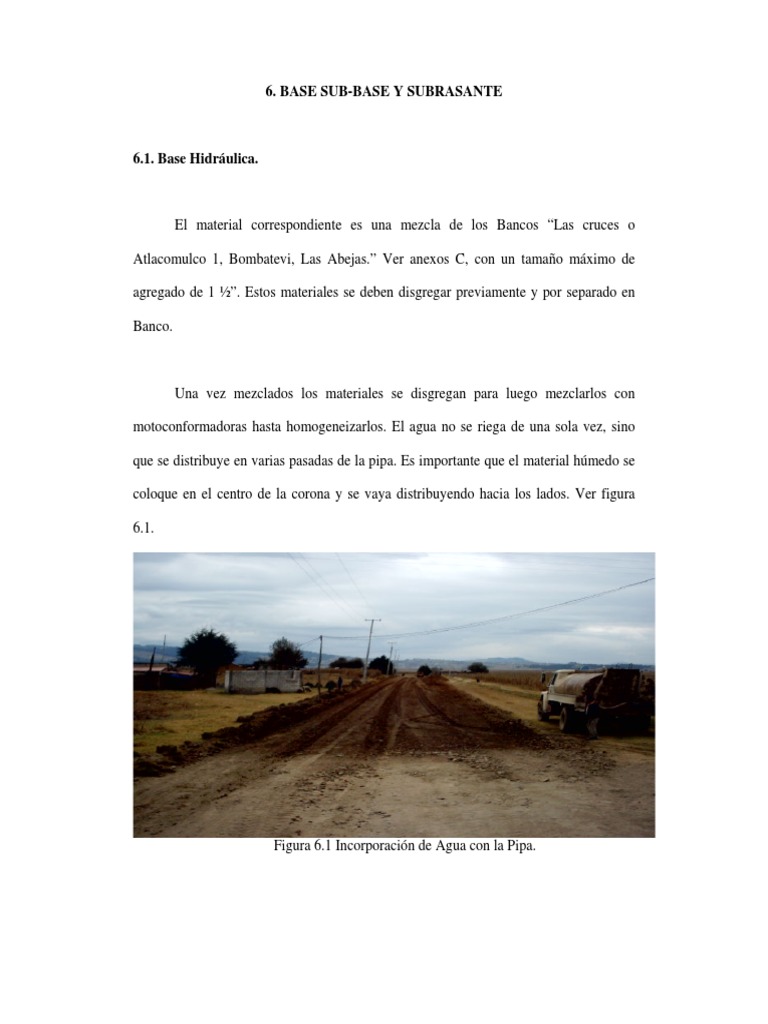 Capa Sub Base y Subrasante | PDF