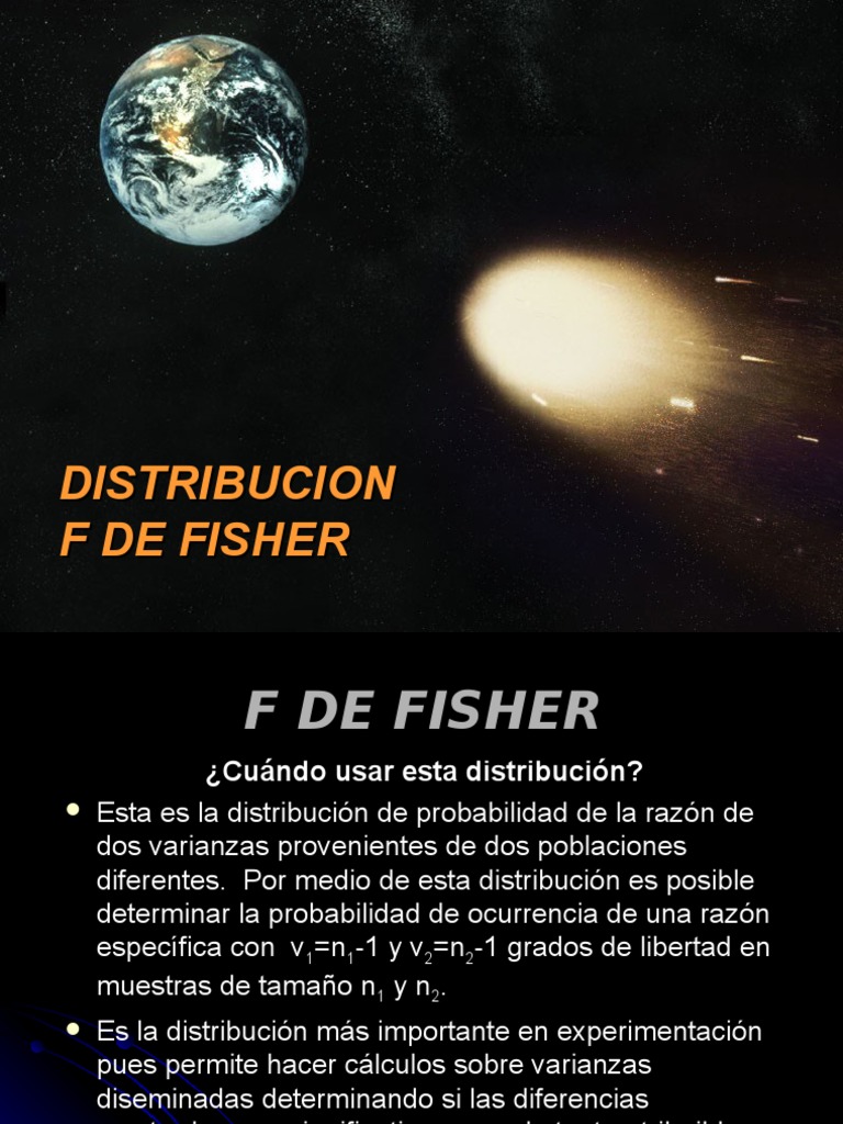 Distribucion f de Fisher | Probabilidad | Distribución de probabilidad