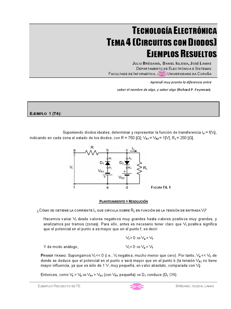 Diodos-Ejercicios Resueltos | PDF | Rectificador | Diodo