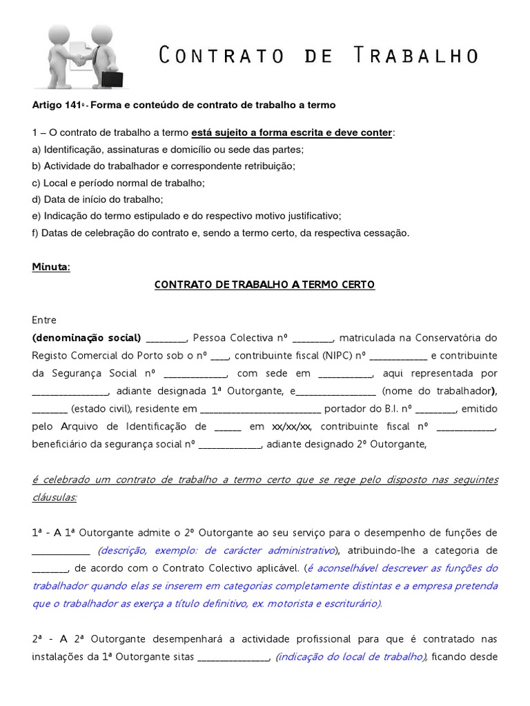 Trab A Termo Certo | PDF | Trabalho temporário | Trabalho