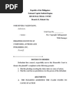 Motion To Dismiss Sample | PDF | Pleading | Complaint