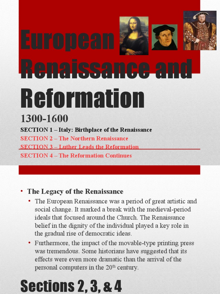 Summary of Renaissance and Reformation