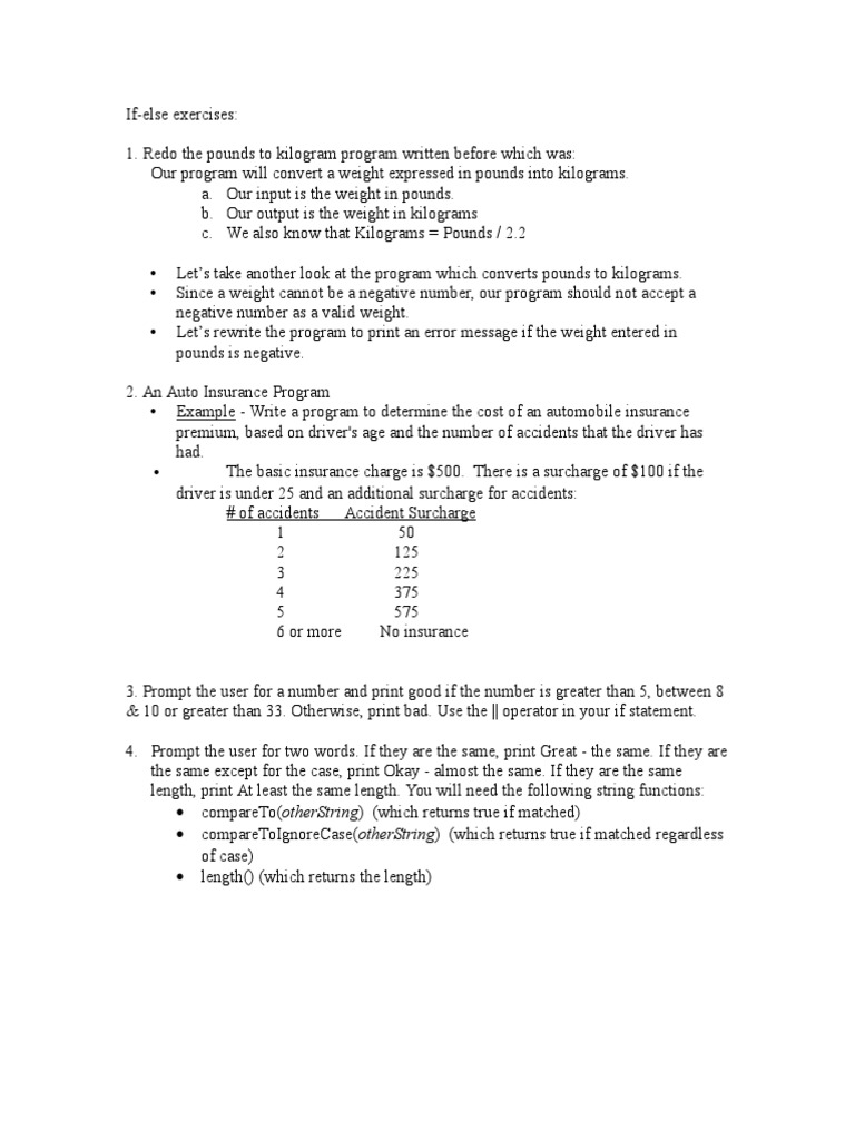 Java If/Else | Download Free PDF | Command Line Interface | String ...