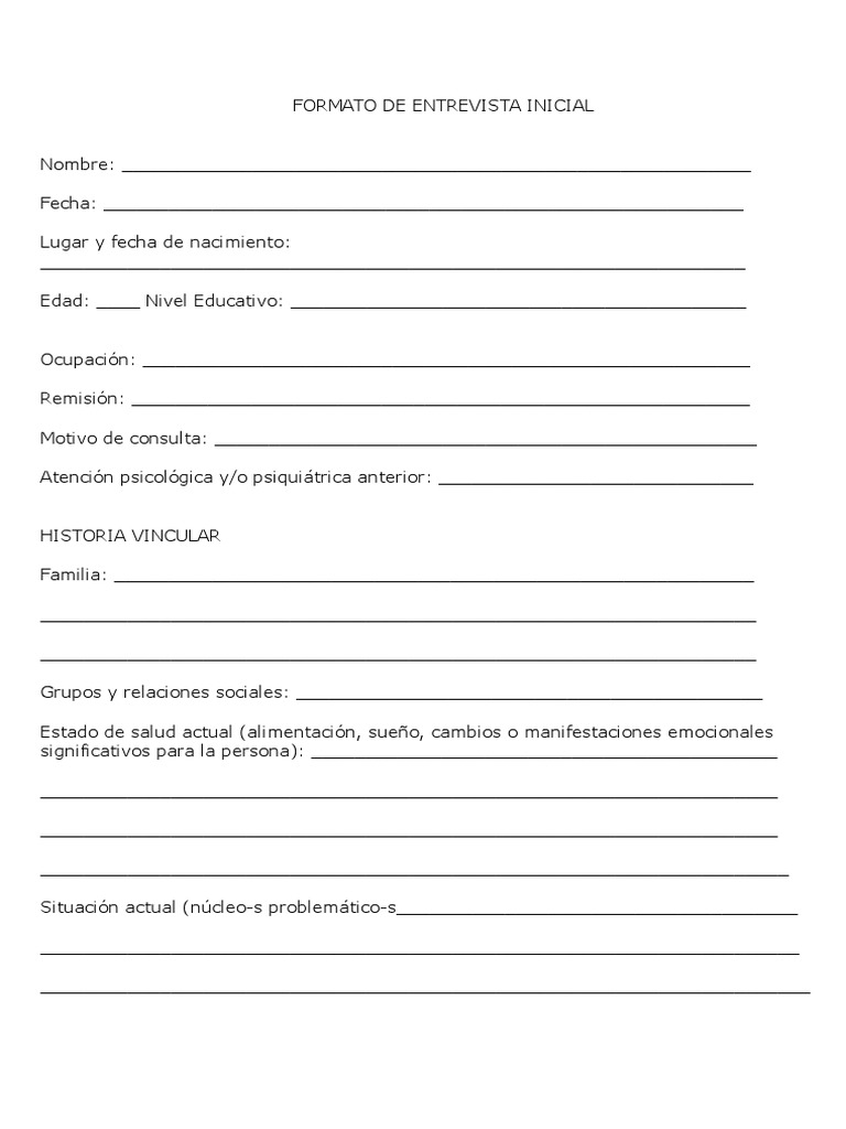 Entrevista Inicial
