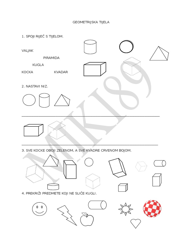 Geometrijska Tijela | PDF