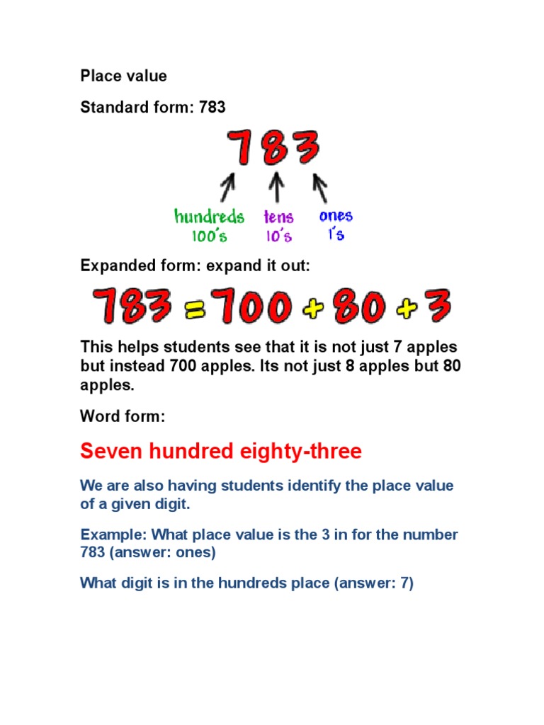 Understanding Place Value Concepts | PDF