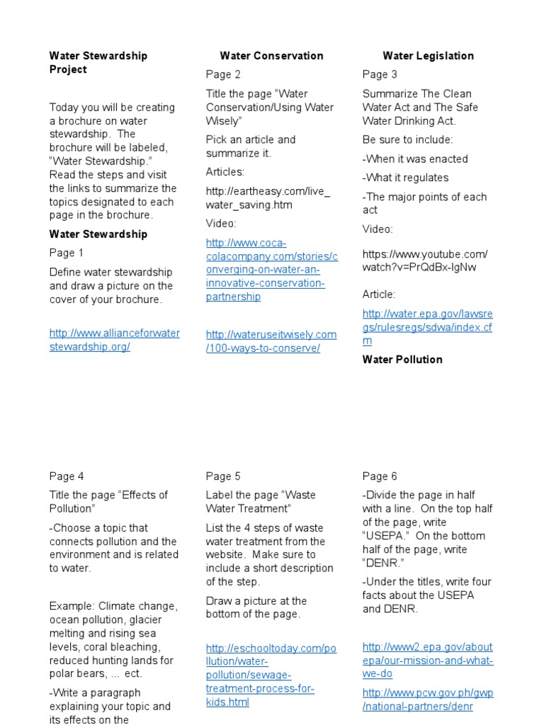 Water Stewardship Project | PDF | Business | Science & Mathematics