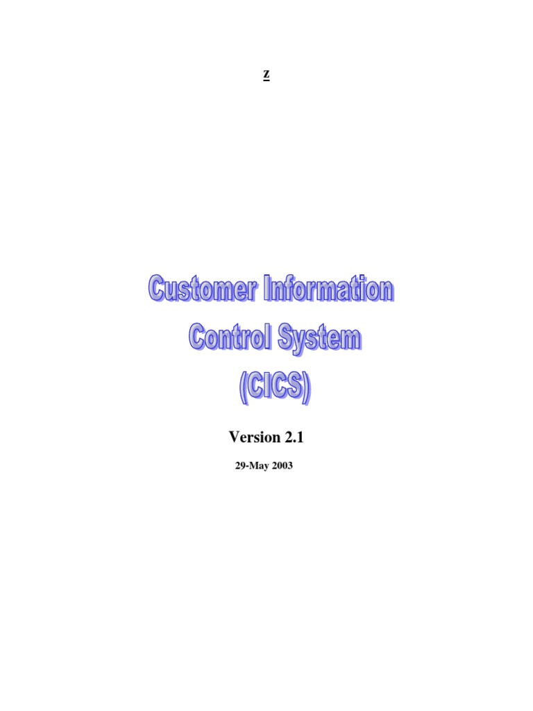 CICS Material | PDF | Operating System | Assembly Language