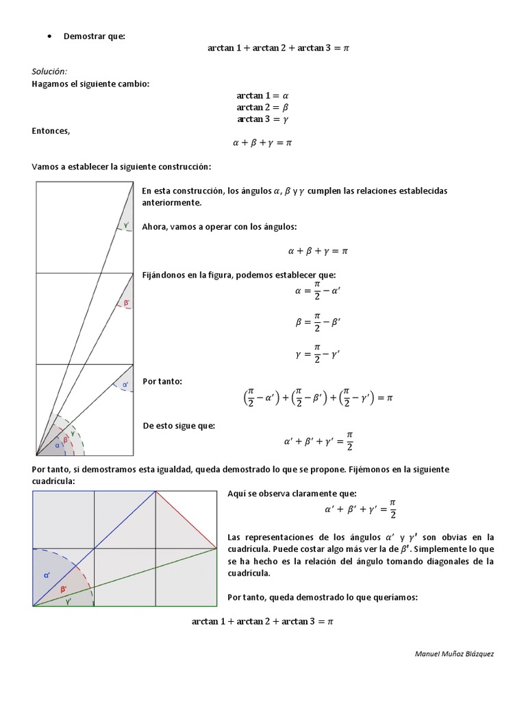 Arctg 1 + Arctg 2 + Arctg 3 Pi | PDF